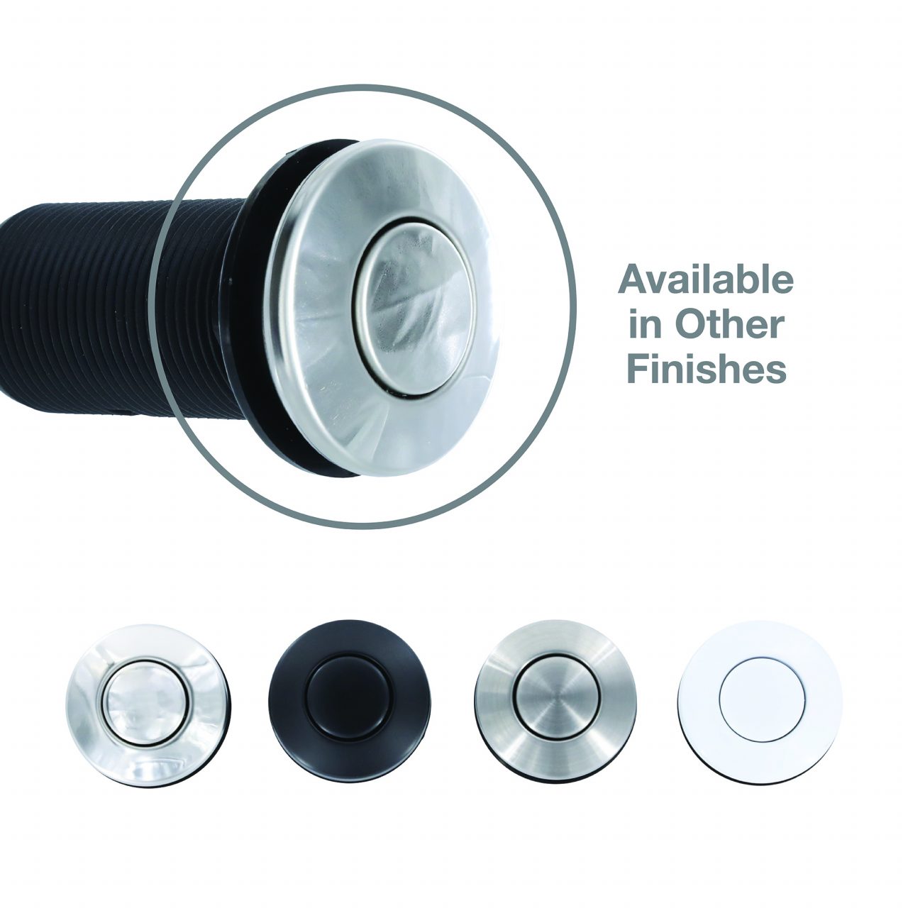 Kitchen Sink Top Mount Air Switch for Garbage Disposals in Chrome - Danco