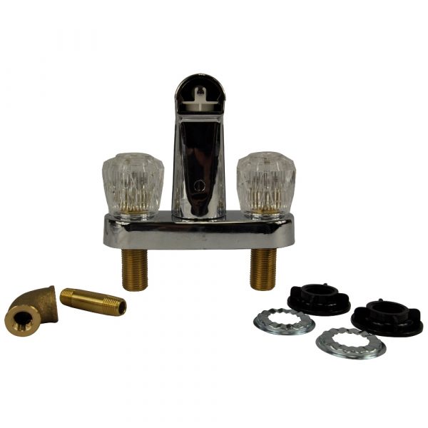 4 in. Mobile Home Tub/Shower Faucet with Knob Handles in Chrome - Danco