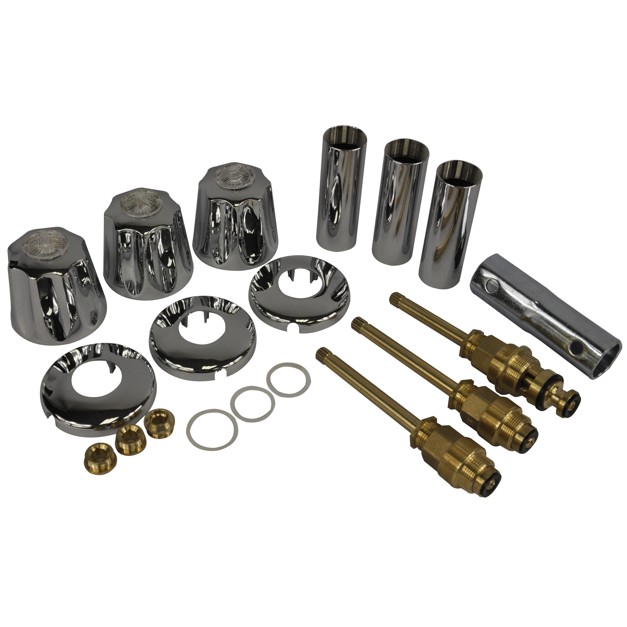 Tub/Shower 3-Handle Remodeling Kit for Gerber in Chrome - Danco