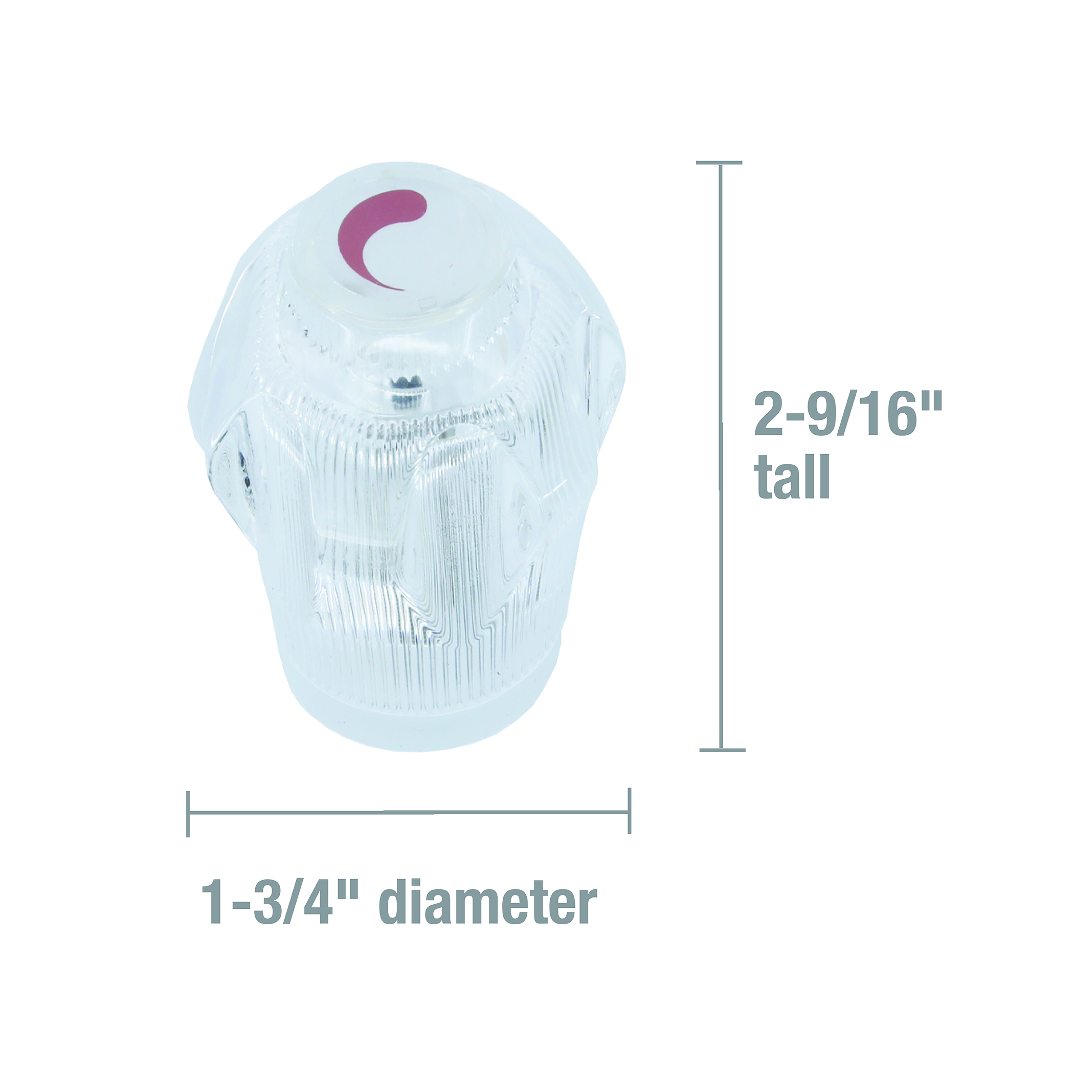 Universal Small Faucet Handles in Clear Acrylic - Plumbing Parts by Danco