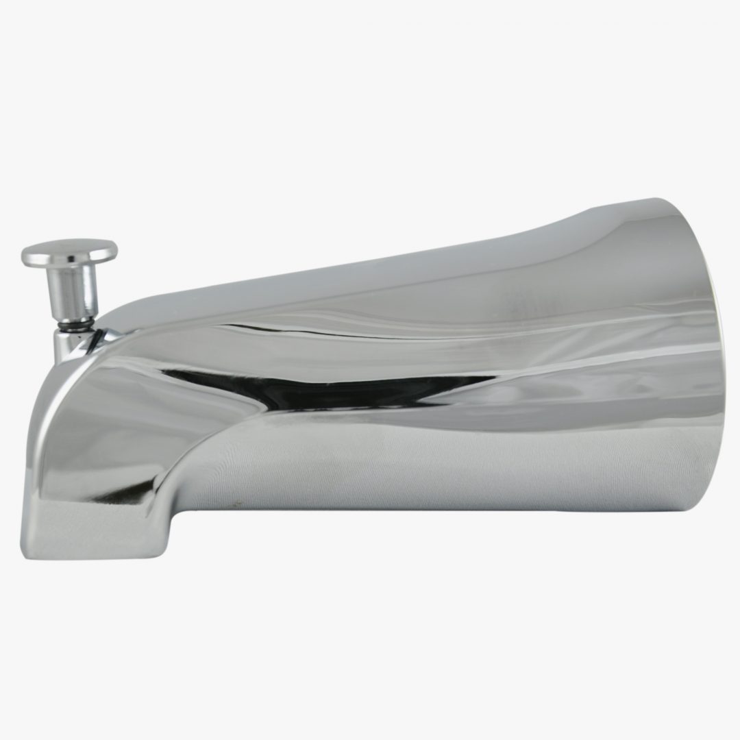 1/2 in. Slip Connection Adjustable Tub Spout with Diverter in Chrome ...