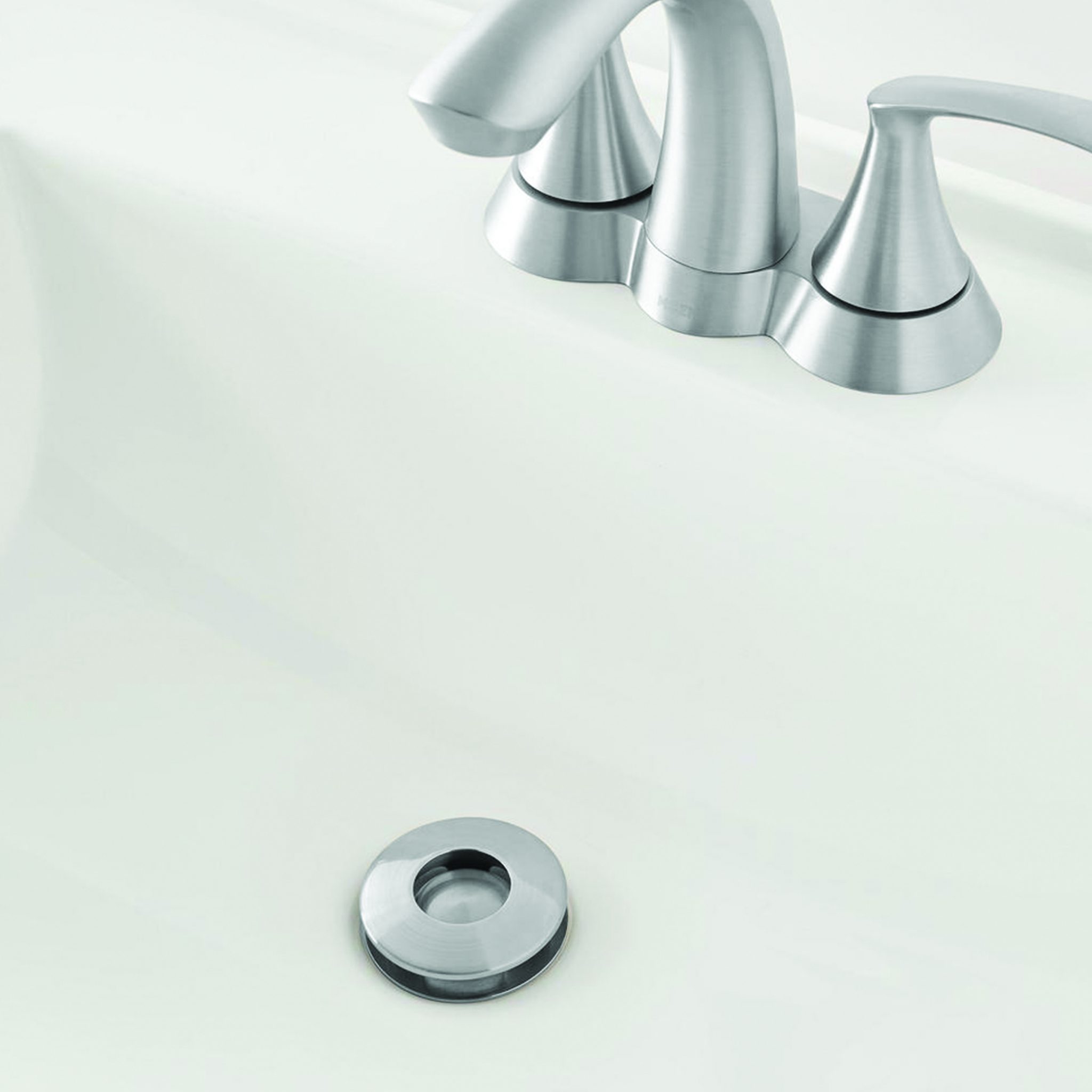 Decorative Push-Button Sink Drain without Overflow in Chrome - Plumbing ...