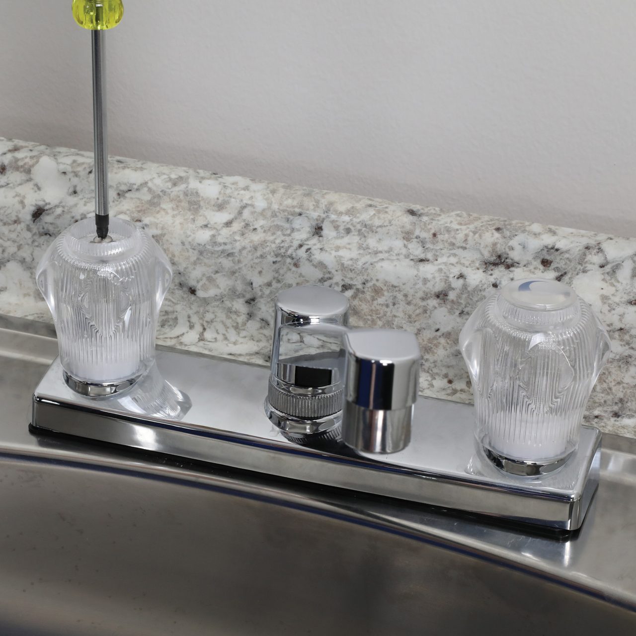 Large Universal Replacement Faucet Handle in Clear Acrylic - Plumbing ...