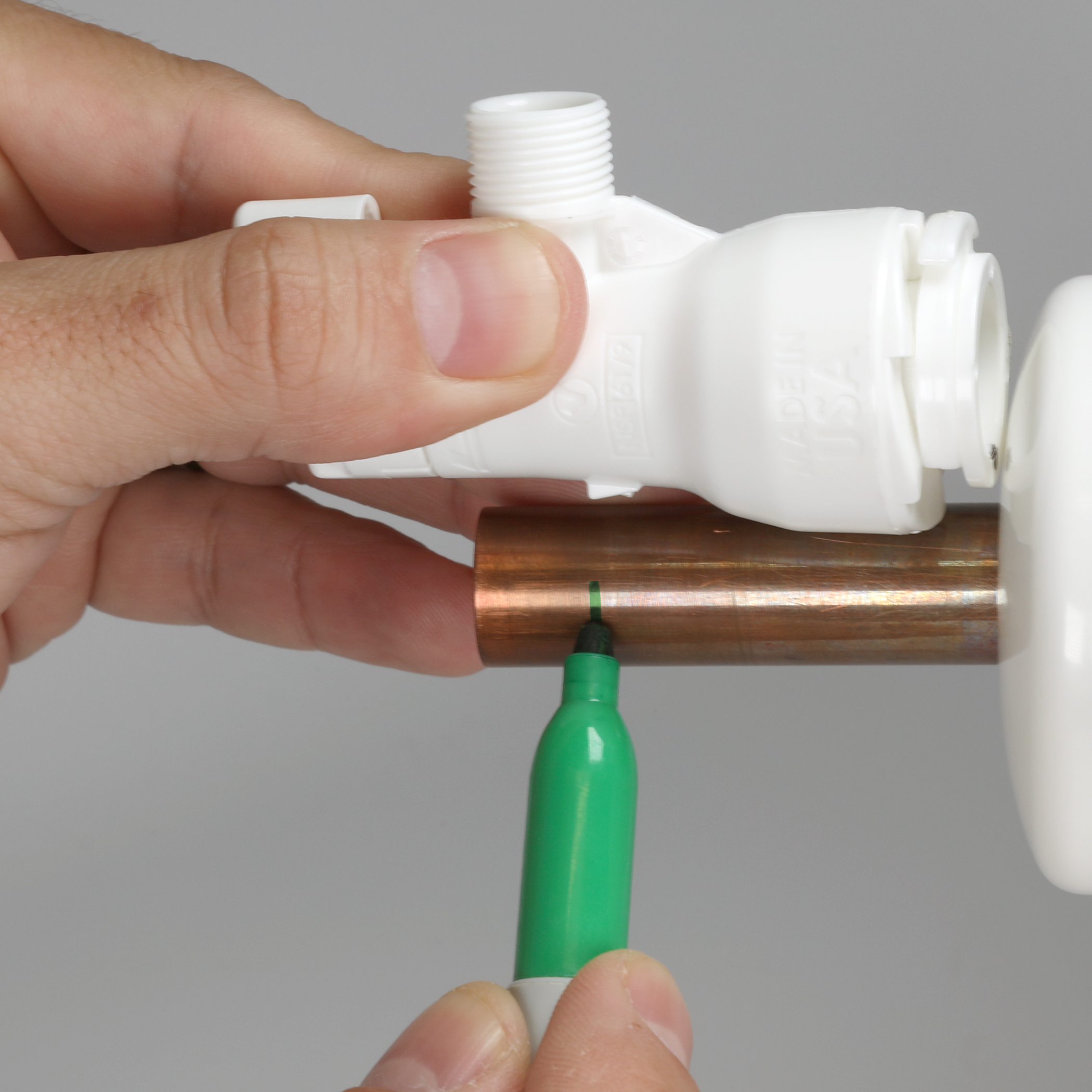 Polymer Push-On Quarter Turn Angle Stop Valve - Plumbing Parts by Danco