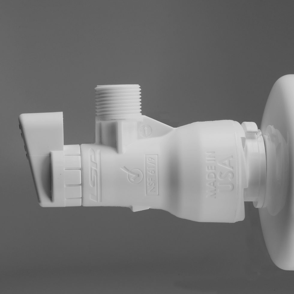 Polymer Push-On Quarter Turn Angle Stop Valve - Plumbing Parts by Danco