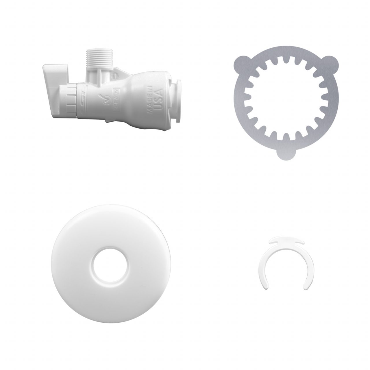 Polymer Push-On Quarter Turn Angle Stop Valve - Plumbing Parts by Danco