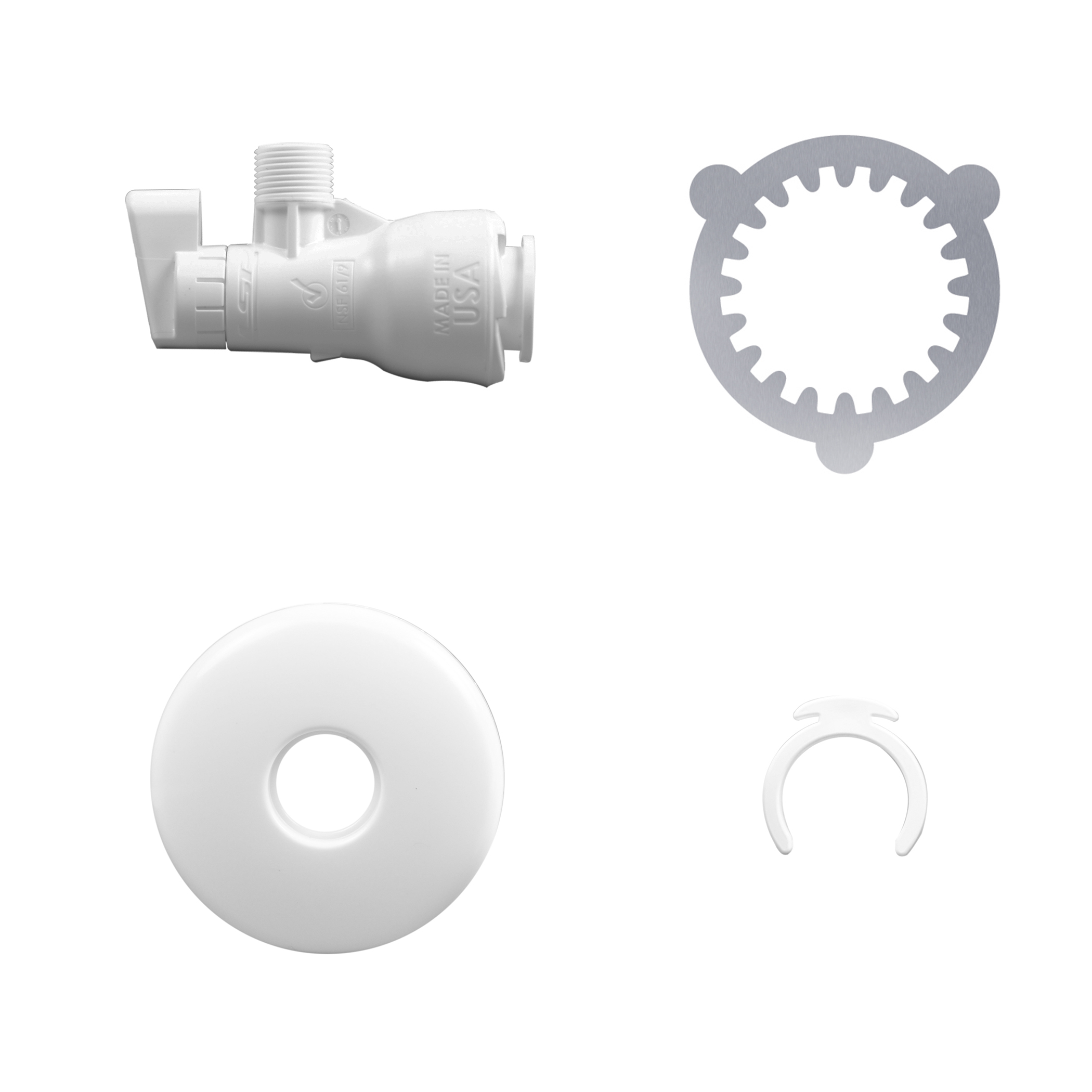 Polymer Push-On Quarter Turn Angle Stop Valve - Plumbing Parts by Danco