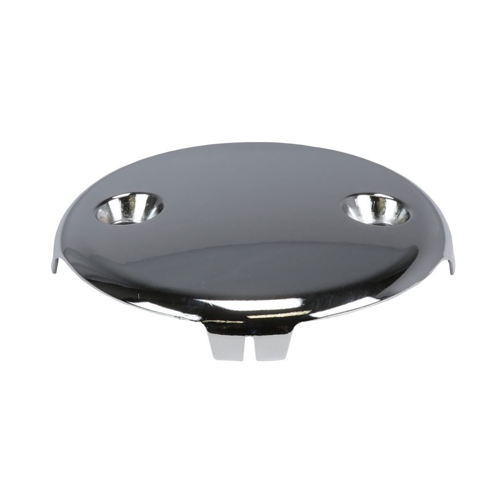 Round 2 Hole Overflow Plate in Chrome - Danco