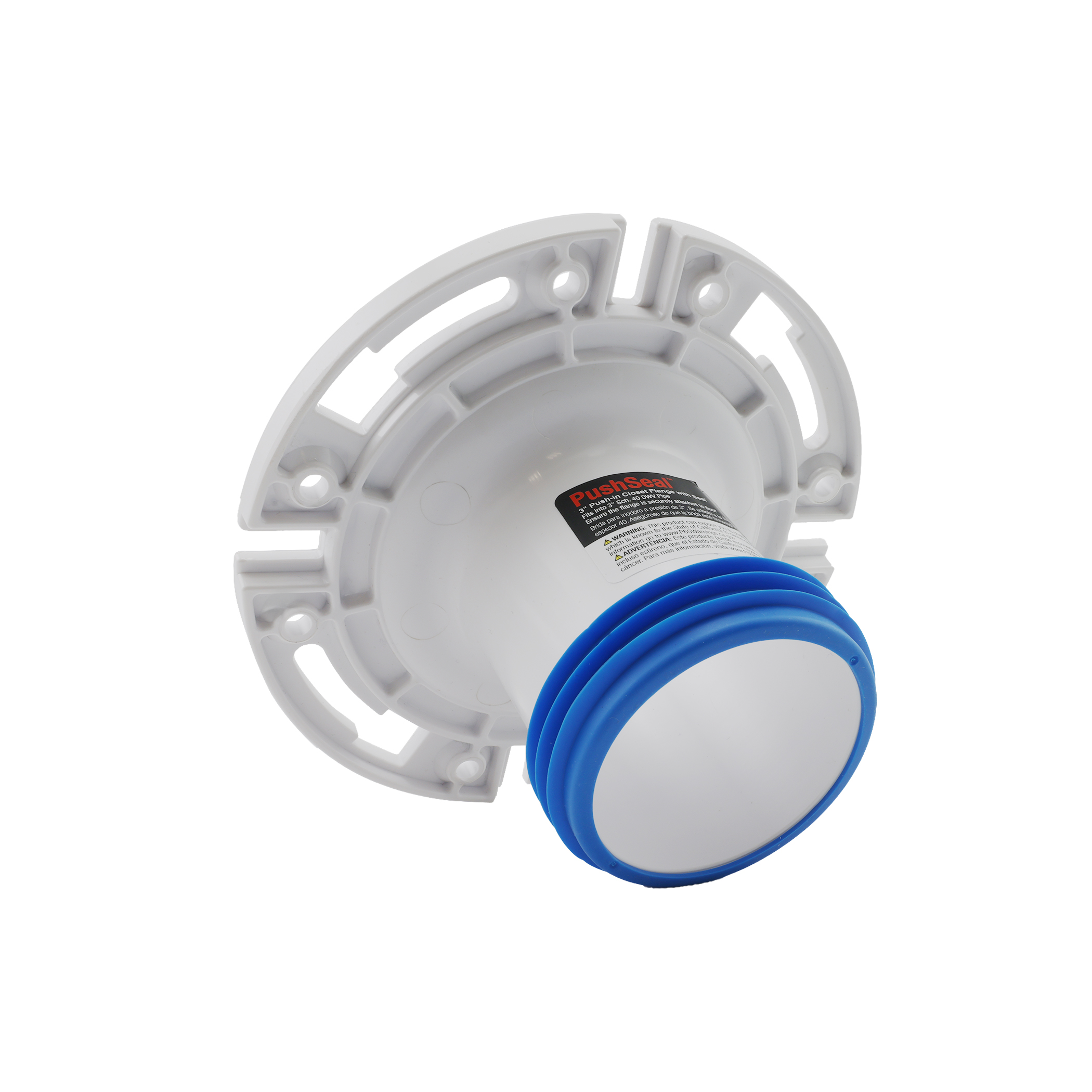 PushSeal™ – 3" Push-In Closet Flange with Seal in White - Danco