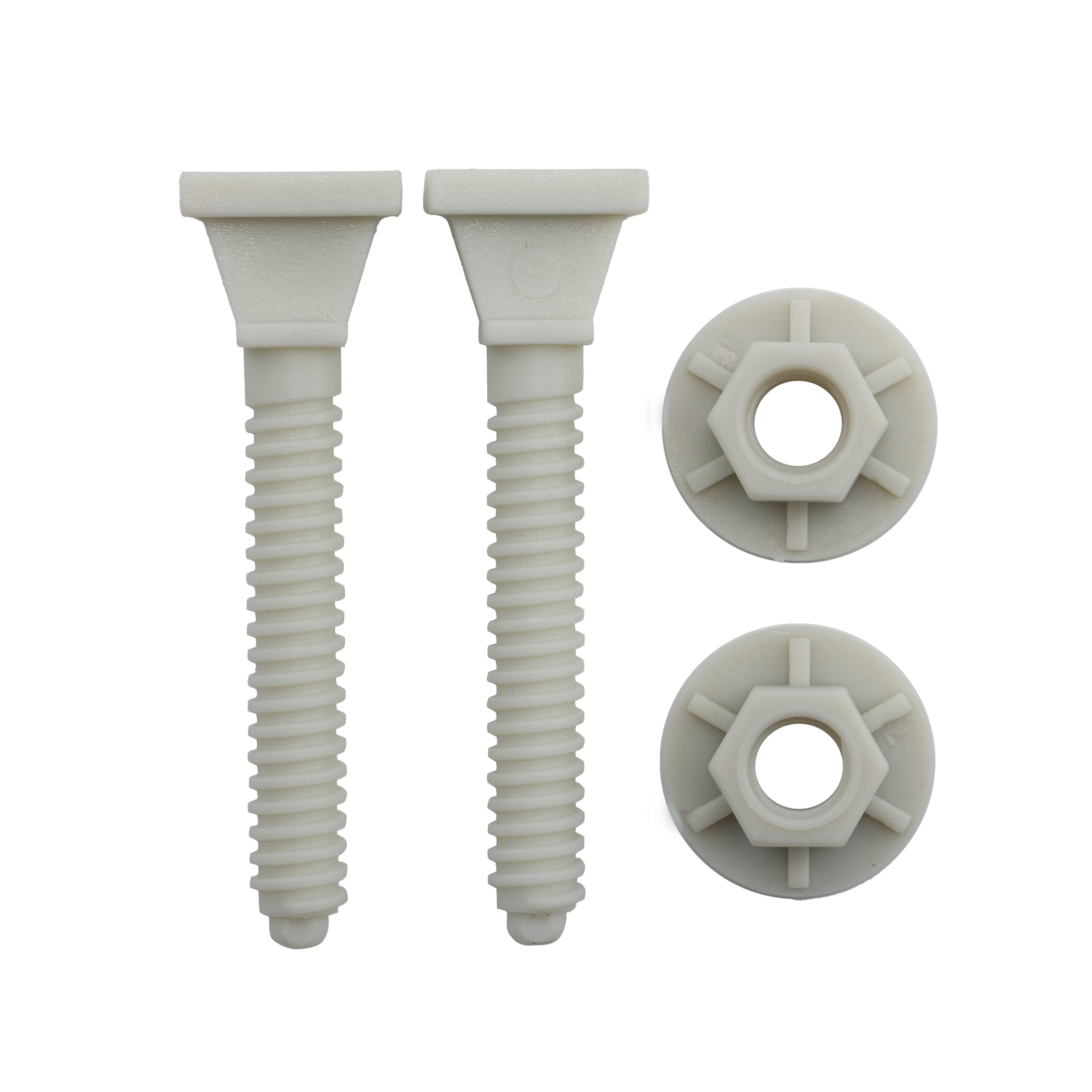 5/16 in. x 2-1/2 in. Plastic Toilet Closet Bolts with Nuts (2 Pack) - Danco